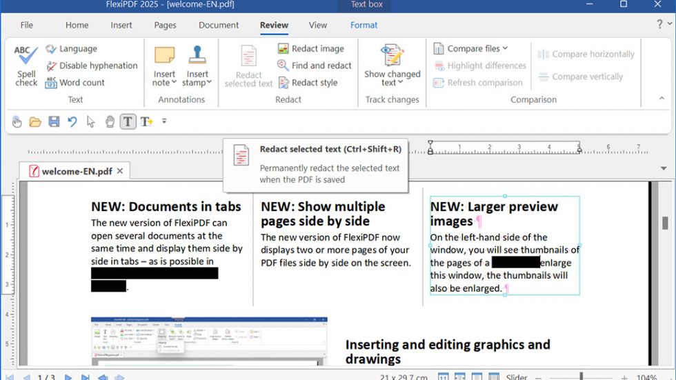 How to redact text or images in PDF with FlexiPDF - Alternative2Office